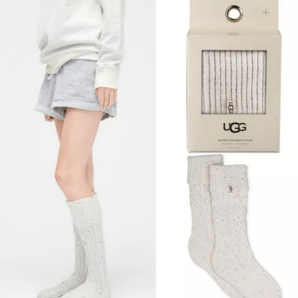 UGG | Accessories | New Ugg Boot Socks Warm Shaye Tall Cream Colored ...